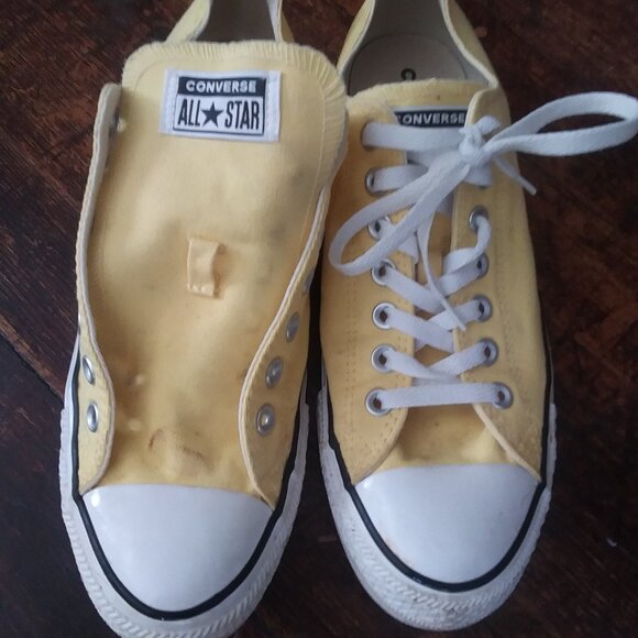 Converse | Shoes | Pastel Yellow Converse Allstar Sz 9mens 1womens ...